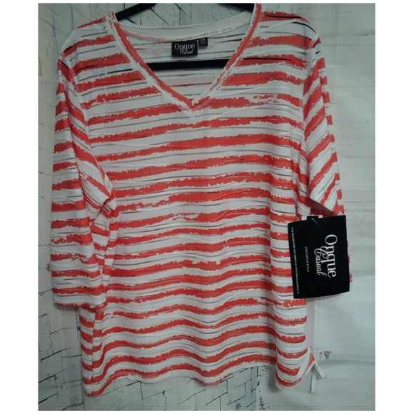 Onque Casuals | Tops | Onque Casual Strip Top Nwt | Poshmark